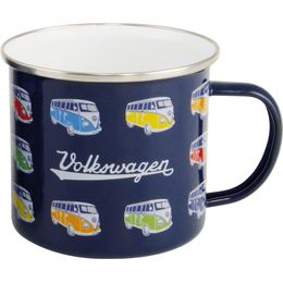 VW Collection by BRISA VW Collection T1 Bulli Emaille Tasse 500 ml Bulli Parade Blau - Becher & Tassen