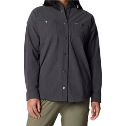 Columbia Blue Point Creek Damen Hemdjacke dunkelgrau M - Damenjacken