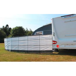Blue Diamond gestreifter Windschutz 5,4 x 1,22 Meter grau - Sichtschutz & Sonnenschirme