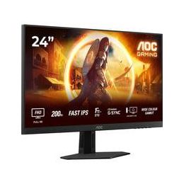 AOC 24G4HRE, Gaming-Monitor 60.5 cm (23.8 Zoll), schwarz/rot, FullHD, Fast-IPS, HDR10, HDMI, DP, 200Hz Panel