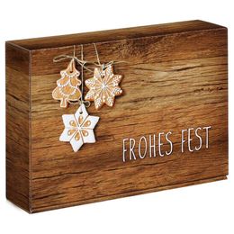 25 x Pr&auml;sentkarton "Frohes Fest" f&uuml;r 3 Flaschen 360 x 250 x 95 mm