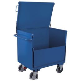 VARIOfit Blech Kastenwagen mit Deckel Typ L + EasySTOP - Enzianblau