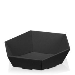 25 x Pr&auml;sentkorb 6-eckig 465 x 415 x 90/155 mm (Schwarz)