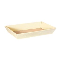 25 x Pr&auml;sentkorb 4-eckig "mittel flach" 336 x 196 x 53 mm (Creme)