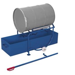 VARIOfit Fasskipper mit Auffangwanne 203 Liter - Enzianblau