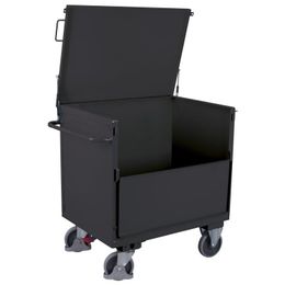VARIOfit Blech Kastenwagen mit Deckel Typ L + EasySTOP - Anthrazitgrau