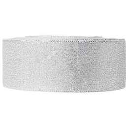 5 x Geschenkband Silber 40mm x 22m