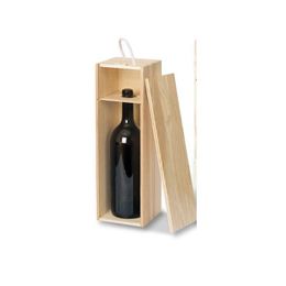 Holzkiste "Rustikal" f&uuml;r 1 Flasche 410 x 115 x 115 mm