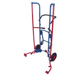 VARIOfit Reifenkarre mit St&uuml;tzrad 200 kg Traglast Luftbereifung - Enzianblau