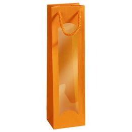 20 x Geschenkt&uuml;te mit Sichtfenster f&uuml;r 1 Flasche 100 x 80 x 360 mm (orange)