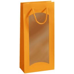 20 x Geschenkt&uuml;te mit Sichtfenster f&uuml;r 2 Flaschen 170 x 85 x 360 mm (Orange)