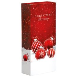 50 x Faltschachtel f&uuml;r 2 Flaschen 162 x 78 x 363 mm (Weihnachtskugel)