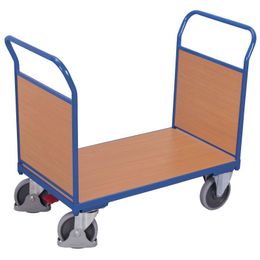 VARIOfit Doppel-Stirnwandwagen 500 kg Traglast Typ XL + EasySTOP - Enzianblau