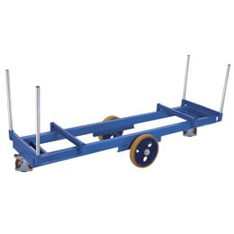 VARIOfit Langmaterialwagen mit 4 Rungen (PO) - Enzianblau