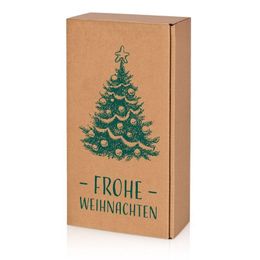 25 x Pr&auml;sentkarton "Natura Weihnachten" f&uuml;r 3 Flaschen 360 x 250 x 90 mm