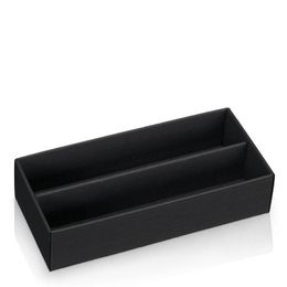 25 x Schatullenboden "Modern Schwarz" f&uuml;r 2 Flaschen 380 x 170 x 90 mm