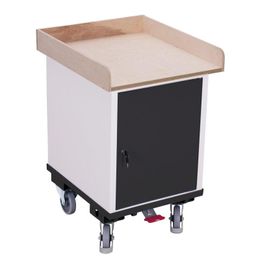 VARIOfit Fl&uuml;gelt&uuml;renschrank mit 1 Ladefl&auml;che + EasySTOP - Anthrazitgrau