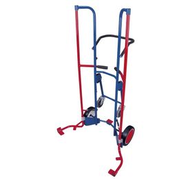 VARIOfit Reifenkarre mit St&uuml;tzrad 200 kg Traglast Vollgummibereifung - Enzianblau