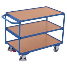 VARIOfit Tischwagen 250 kg mit 3 Ladefl&auml;chen Typ L - Enzianblau