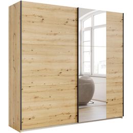 Kleiderschrank Rauch "Kleiderschrank Dreht&uuml;renschrank Schrank Garderobe KRONACH TOPSELLER", braun (eiche artisan, griffleisten grau, 1 spiegel), B:218cm H:210cm T:59cm, Holzwerkstoff, Schr&auml;nke, Kleiderschrank, optional ohne, mit 1 oder 2 Spiegel, viel Stauraum MADE IN GERMANY
