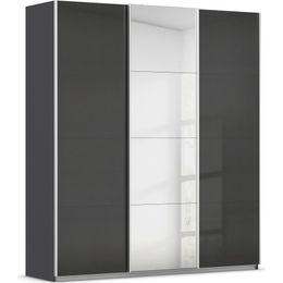 Schwebet&uuml;renschrank OTTO HOME "Kleiderschrank Schrank OTTO&acute;S CHOICE Garderobe AGORDO", grau (graumetallic, hochglanz effektgrau), B:203cm H:229cm T:62cm, Holzwerkstoff, Schr&auml;nke, Schwebet&uuml;renschrank, Top Innenausstattung, in 4 Breiten und 2 H&ouml;hen MADE IN GERMANY, Topseller
