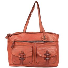 Shopper Harbour 2nd "Jordan", Damen, Gr. B/H/T: 42cm x 34cm x 12cm, braun (cognac), Rindsleder, Taschen Shopper, Damen Handtasche, Henkeltasche, Umh&auml;ngetasche mit Anker-Anh&auml;ner