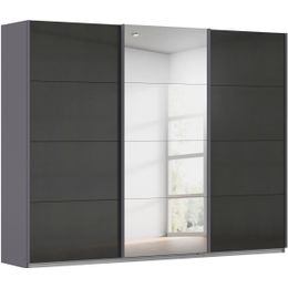 Schwebet&uuml;renschrank OTTO HOME "Kleiderschrank Schrank OTTO&acute;S CHOICE Garderobe AGORDO", grau (graumetallic, hochglanz effektgrau), B:271cm H:229cm T:62cm, Holzwerkstoff, Schr&auml;nke, Schwebet&uuml;renschrank, Top Innenausstattung, in 4 Breiten und 2 H&ouml;hen MADE IN GERMANY, Topseller