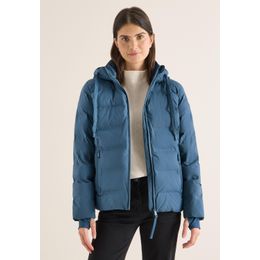 Steppjacke Cecil, Damen, Gr. L (42), moonstone blau, Stoff, Obermaterial: 100% Nylon; Futter: 100% Polyester; F&uuml;llung: 100% Polyester, unifarben, normal normal, ohne Ausschnitt, elastischer Bund, Jacken Steppjacke, mit Kapuze mit Tunnelzugband