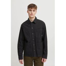 Kurzjacke Blend "BHOuterwear", Herren, Gr. L, schwarz, Web, 98% Baumwolle, 2% Elasthan, unifarben, regular fit normal, eingesetzt 1-Knopf-Manschette, Jacken Kurzjacke, Klassische &Uuml;bergangsjacke