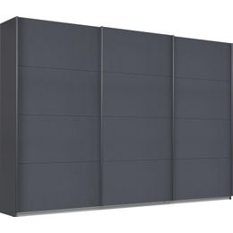 Schwebet&uuml;renschrank Rauch "Kleiderschrank Schrank Garderobe TOPSELLER OTELI inkl. Inneneinteilung", grau (graumetallic), B:271cm H:210cm T:62cm, Holzwerkstoff, Schr&auml;nke, Schwebet&uuml;renschrank, mit 3 Innenschubladen sowie zus&auml;tzlichen Einlegeb&ouml;den MADE IN GERMANY, Topseller