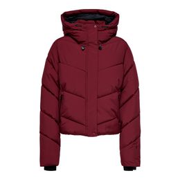 Steppjacke Only "ONLHARPER LIFE SHORT PREMIUM JACKET OTW", Damen, Gr. XS, cabernet, Web, Obermaterial: 100% Polyester, unifarben, Jacken Steppjacke