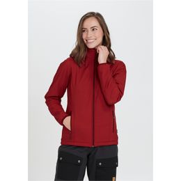 Softshelljacke WHISTLER "Covina", Damen, Gr. 36, rot (weinrot), 94% Polyester, 6% Elasthan, unifarben, normal, hoch geschlossener Ausschnitt, Jacken Softshelljacke, mit wasser- und winddichtem Funktionsmaterial