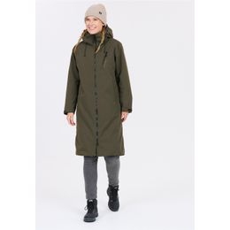 Parka WHISTLER "Bellway", Damen, Gr. 36, gr&uuml;n, 100% Polyester, unifarben, lang, ohne Ausschnitt, Jacken Parka, Im langen Schnitt mit optimalem Wetterschutz