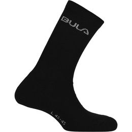 Socken BULA, Herren, Gr. 43, schwarz (schwarz, schwarz), 39% Wolle, 39% Polyacryl, 14% Polyester, 8% Polyamid, unifarben, Socken Socken, im praktischen 2er-Pack