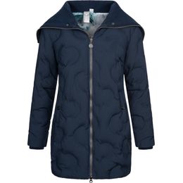 Steppmantel DEPROC Active "GILMOUR MEGATE LONG WOMEN", Damen, Gr. 36/38 (M), blau (navy), 100% Polyester, mit Gummizug, M&auml;ntel Steppmantel, auch in Gro&szlig;en Gr&ouml;&szlig;en erh&auml;ltlich