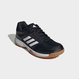 Hallenschuh adidas Performance "SPEEDCOURT IN", Herren, Gr. 41, schwarz-wei&szlig; (core schwarz, ftwr wei&szlig;, gum10), Synthetik, Textil, Schuhe Hallenschuh, geeignet f&uuml;r jeden Hallensport