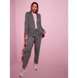 CR&Eacute;ATION L Jackenblazer CREATION L "Blazer", Damen, Gr. 36, grau (anthrazit), 97% Polyester, 3% Elasthan, Blazer