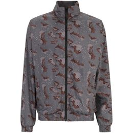 Anorak Urban Classics "Urban Classics Herren Camo Track Jacket", Damen, Gr. XL, schwarzdesert camo, 100% Polyester, mehrfarbig, loose fit, amerikanischer Ausschnitt, Jacken