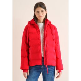 Steppjacke Cecil, Damen, Gr. L (42), pumkin orange, Stoff, Obermaterial: 100% Nylon; Futter: 100% Polyester; F&uuml;llung: 100% Polyester, unifarben, normal normal, ohne Ausschnitt, elastischer Bund, Jacken Steppjacke, mit Kapuze mit Tunnelzugband