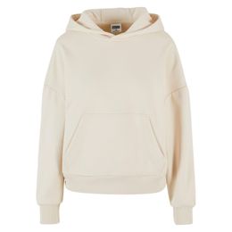 Kapuzenpullover Urban Classics "Urban Classics Damen Ladies Cozy Oversized Hoody", Damen, Gr. L, sandwei&szlig;, 95% Baumwolle, 5% Elasthan, unifarben, loose fit, ohne Ausschnitt, Pullover Kapuzenpullover