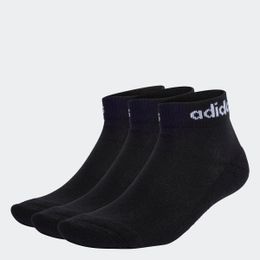 Funktionssocken adidas Performance "LINEAR CUSHIONED ANKLE SOCKEN, 3 PAAR", Herren, Gr. S (37/39), schwarz-wei&szlig; (schwarz, wei&szlig;), Obermaterial: 73% Baumwolle, 25% Polyester, 1% Elasthan, 1% sonstige Fasern, Socken