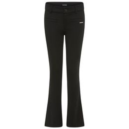 Bootcuthose Bruno Banani "Schlaghose, trendige Stretchhose", M&auml;dchen, Gr. 152, N-Gr, schwarz, Milano Rib, Obermaterial: 76% Polyester, 20% Viskose, 4% Elasthan, unifarben, bequem lang, Hosen, F&uuml;r TEENS. Bootcut-Hose