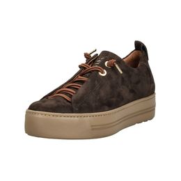 Sneaker Paul Green "Paul Green Sneaker Leder", Damen, Gr. 38, braun, Leder, Schuhe Sneaker