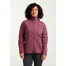 Funktionsjacke Jack Wolfskin "HIKE WITH ME HOODY W", Damen, Gr. L (42/44), raisin, Obermaterial: 100% Polyester. Futter: 100% Polyester, Jacken Funktionsjacke