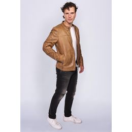 Lederjacke Maze "71Jack", Herren, Gr. M, braun (cognac), Obermaterial: 100% Lammleder; Futter: 100% Baumwolle; &Auml;rmelfutter: 100% Polyester, ohne B&uuml;ndchen, Jacken