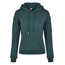 Kapuzenpullover Urban Classics "Urban Classics Damen Ladies Hoody", Damen, Gr. L, bottlegr&uuml;n, 63% Baumwolle, 37% Polyester, unifarben, normal, ohne Ausschnitt, Pullover Kapuzenpullover