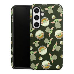 DeinDesign Galaxy S24 Handy Panzer Handyh&uuml;lle robuste Outdoor H&uuml;lle Schutzh&uuml;lle gl&auml;nzend Official Licensed Product Star Wars Muster Baby Yoda Tough Case