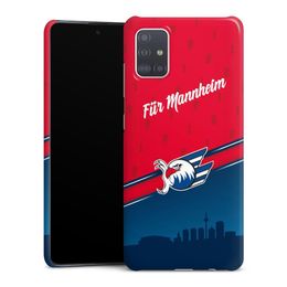 DeinDesign Galaxy A51 Handy Premium Case Smartphone Handyh&uuml;lle Schutzh&uuml;lle gl&auml;nzend Sports Adler Mannheim Logo Premium Case