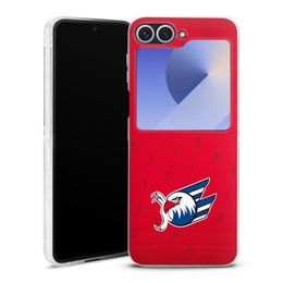 DeinDesign Galaxy Z Flip 7 FE Handy Hard Case Schutzh&uuml;lle transparent Smartphone Handy H&uuml;lle Adler Mannheim Sports Logo Hard Case