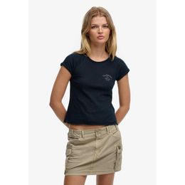 Superdry & Co T-Shirt 'Athletic Essentials' Damen Gr&ouml;&szlig;e XS marine / grau